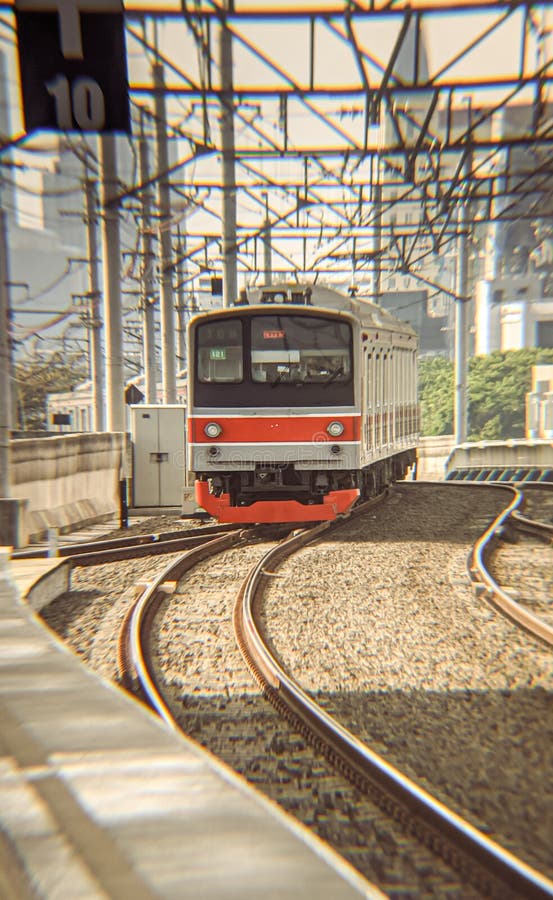 One of KAI Commuter Line Jabodetabek Trains Waiting for Scheduled ...