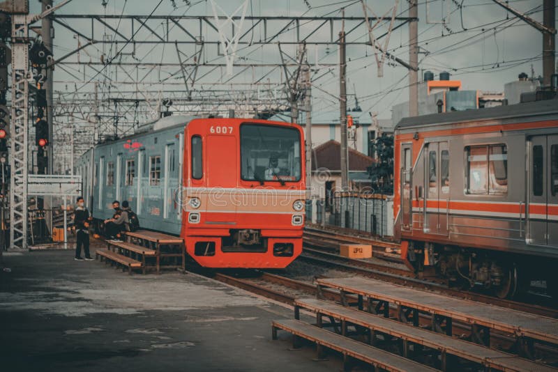 Commuter Line Jakarta editorial stock image. Image of line - 262441359
