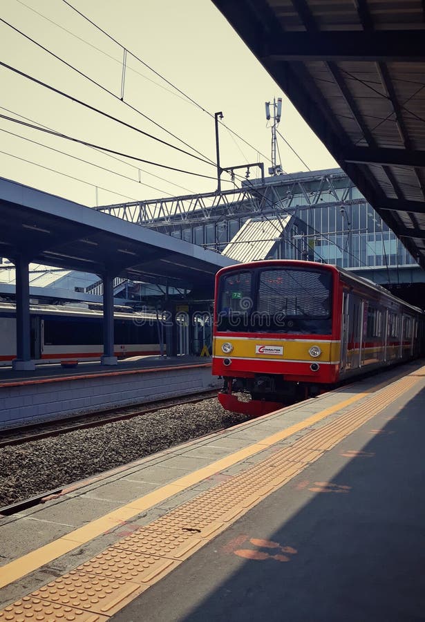 Commuter Line Jakarta - Bogor at Duri Station Editorial Stock Image ...