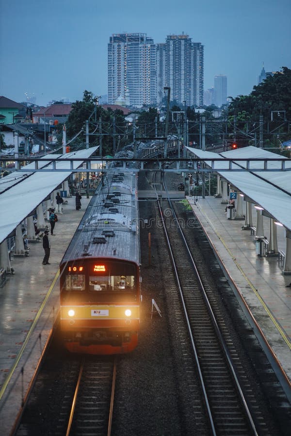 Commuter Line Station editorial stock photo. Image of line - 229755798
