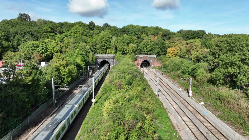 Commuter Train in the UK Transporting Passengers Stock Video - Video of ...