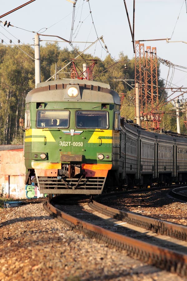 Commuter train is going editorial photography. Image of light - 23423502