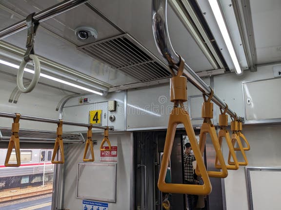 Jakarta Commuter Line Train Handle Stock Photo - Image of commuter ...