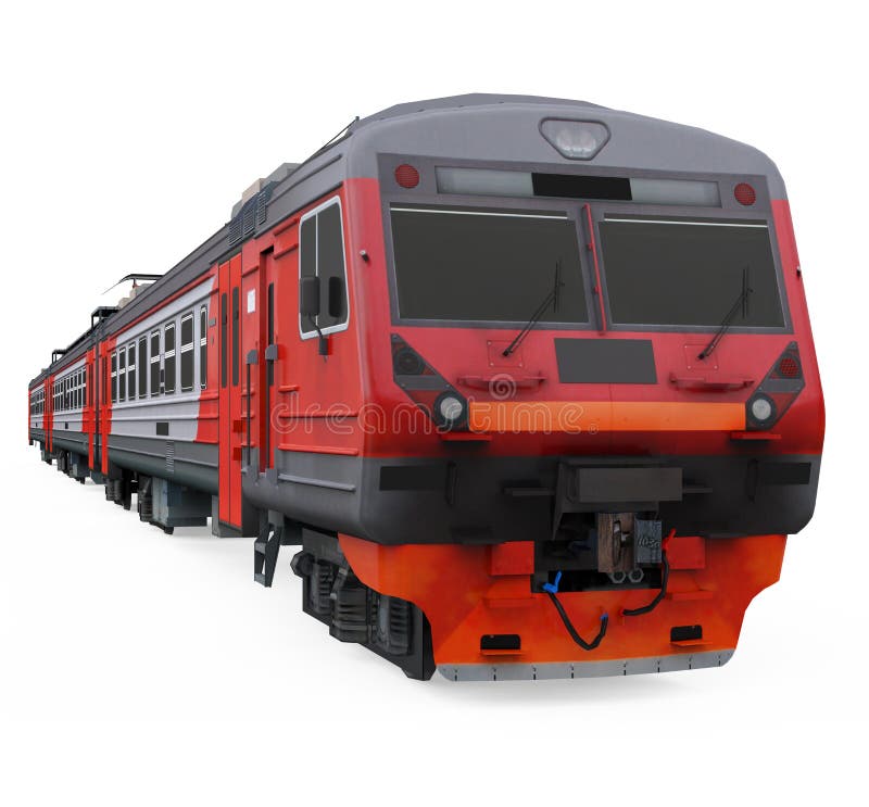 Commuter Train Isolated stock illustration. Illustration of rail ...