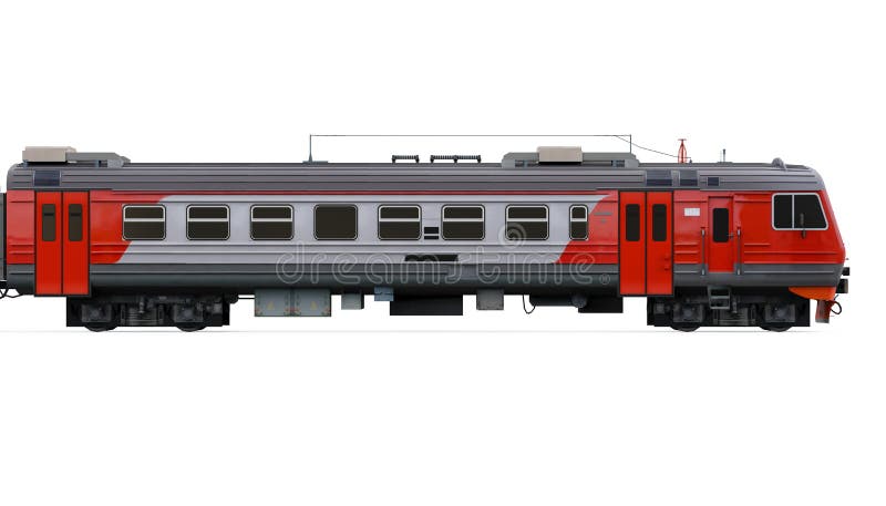 Commuter Train Isolated stock illustration. Illustration of rail ...