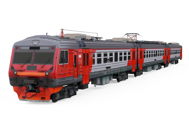 Commuter Train Isolated stock illustration. Illustration of public ...