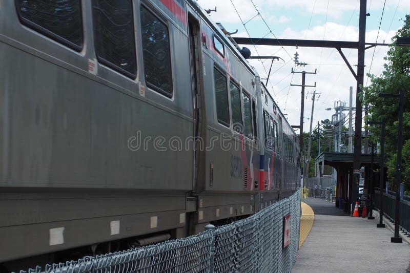 The Commuter Train is Stopping at the Station. Editorial Image - Image ...