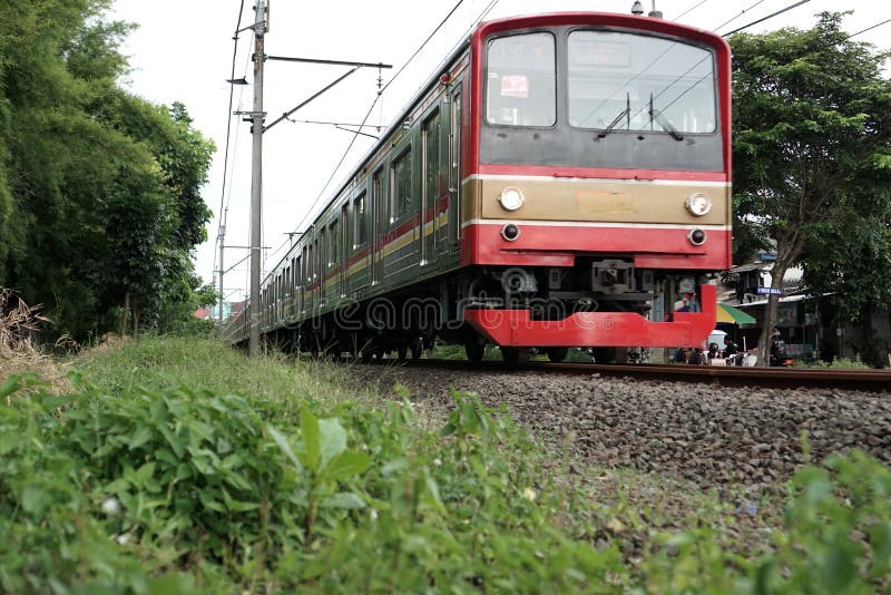 The Jakarta Commuter Line Krl Carriage At The Station Editorial Stock Image Image Of Business