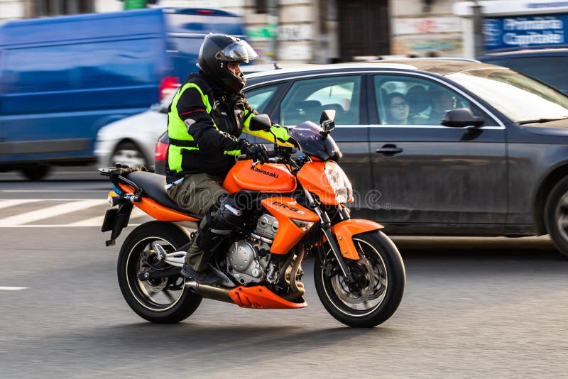 Commuters and Office Workers on Motorcycle during Rush Hour Traffic ...