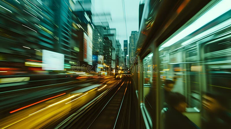 Commuting Culture: Urban Train Journey./n Stock Illustration ...