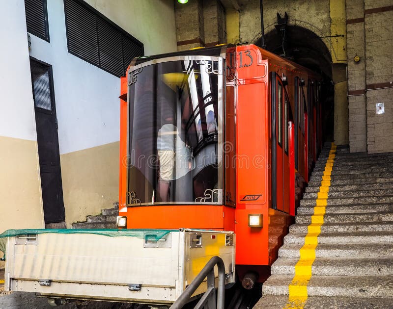 Como Brunate Funicolare (HDR) Immagine Stock Editoriale - Immagine di ...