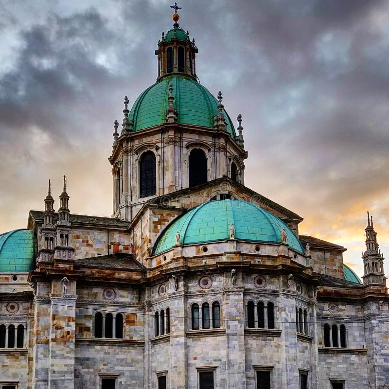 Como - cathedral stock image. Image of baroque, architecture - 178830575