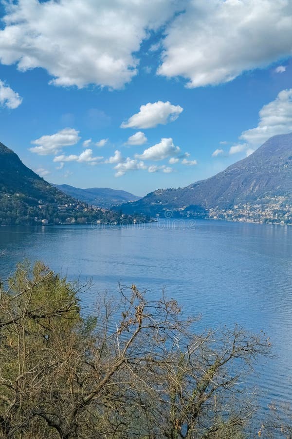 Como City in Italy, View from the Lake Stock Image - Image of colorful ...