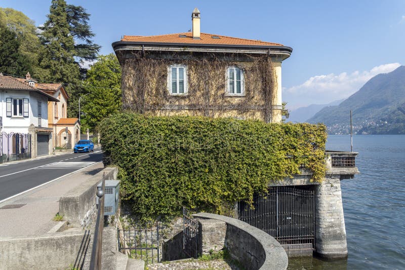 A House Along the Shore of Lake Como Editorial Photography - Image of ...