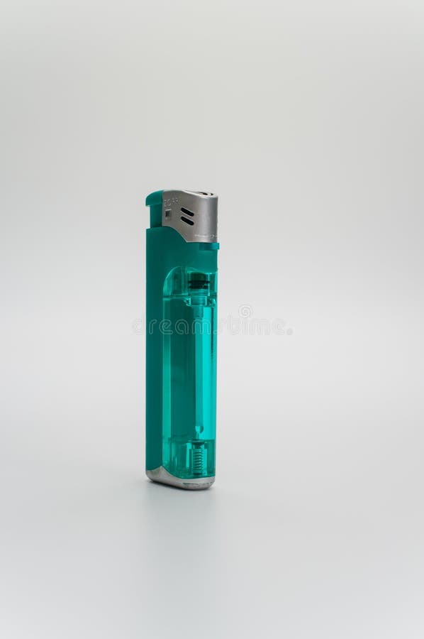 Disposable Gas Lighter Isolated on a White Background with Text ...