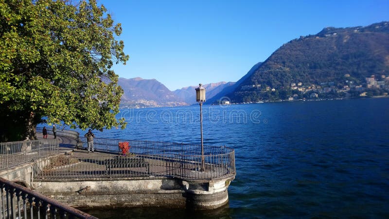 Como Lake, Italy, Mountains View, Winter Water Editorial Image - Image ...