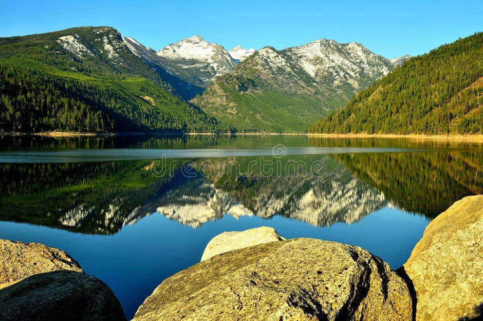 Como Peaks, Bitterroot Mountains, Montana. Stock Image - Image of ...