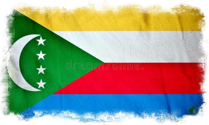 Comorian grunge flag stock illustration. Illustration of brown - 149782526