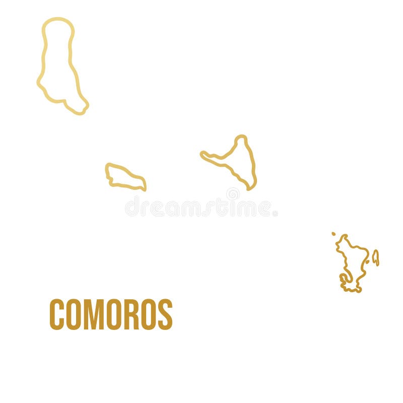 Comoros Archipelago Simple Map Stock Illustration - Illustration of ...