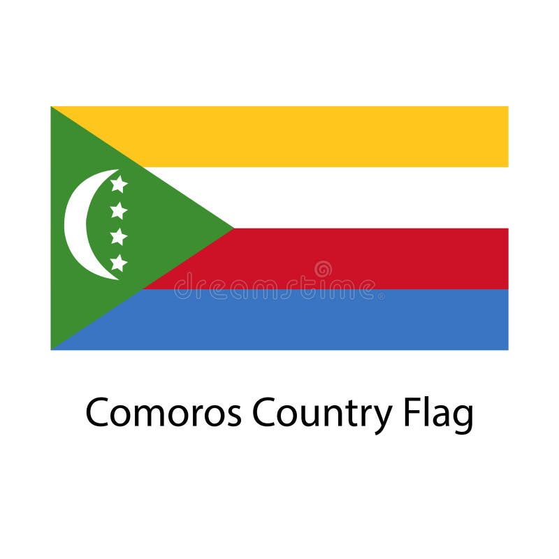Comoros Country Flag Hand Drawing Illustration Vector Based Drawing ...