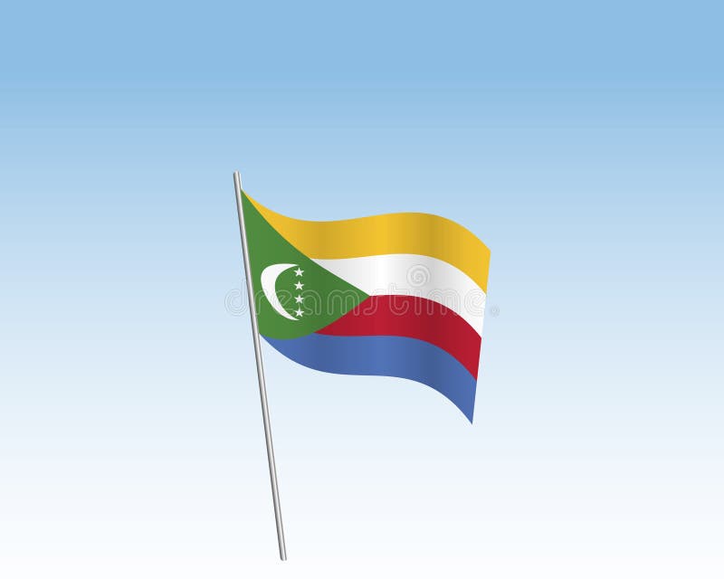 Comoros Flags in a Realistic Vector Artwork Stock Illustration ...