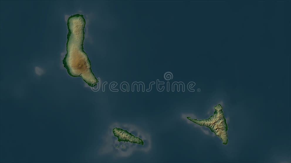 Comoros Highlighted. Physical Stock Illustration - Illustration of stereographic, earth: 310981012