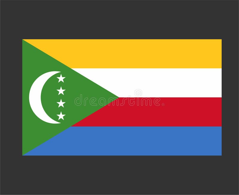 Comoros Flag National Africa Emblem Symbol Icon Vector Stock ...