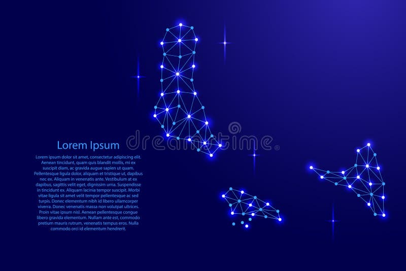 Comoros Map of Polygonal Mosaic Lines Network, Rays, Space Stars of ...