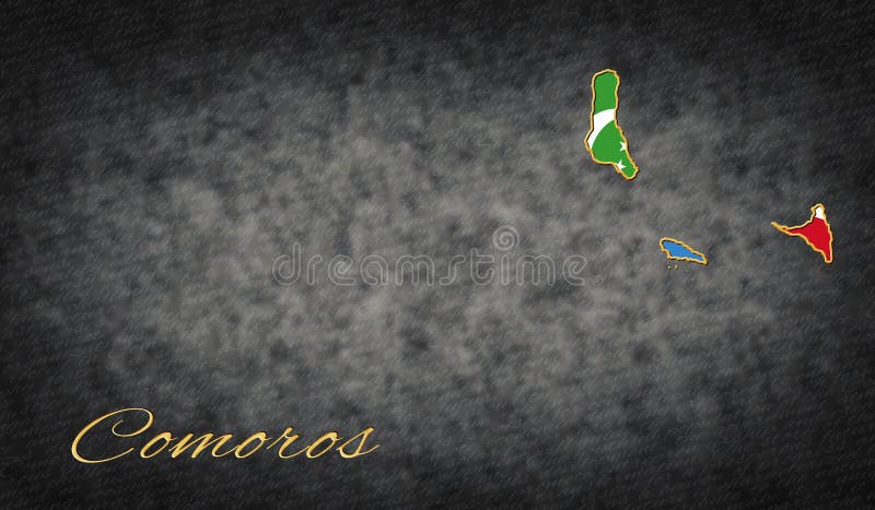 Comoros Symbols, Map of Comoros Stock Illustration - Illustration of ...