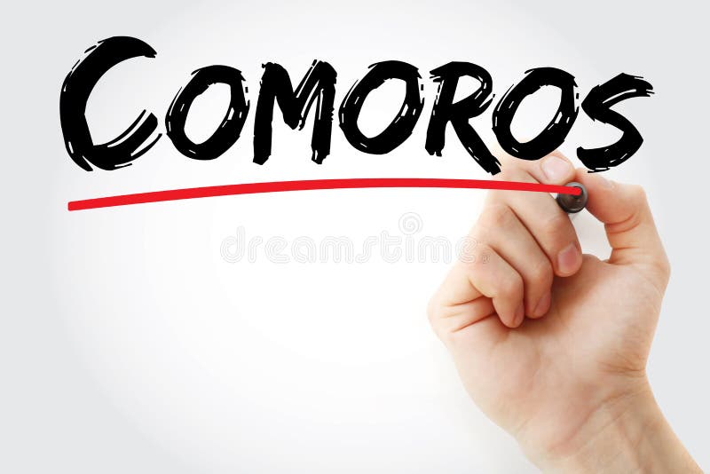 Comoros text with marker stock image. Image of cloves - 200900629