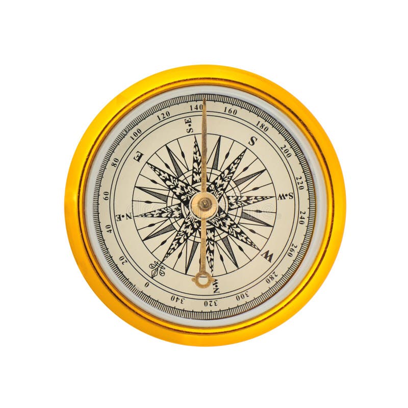 Viejo compás de oro imagen de archivo. Imagen de acimut - 5362461