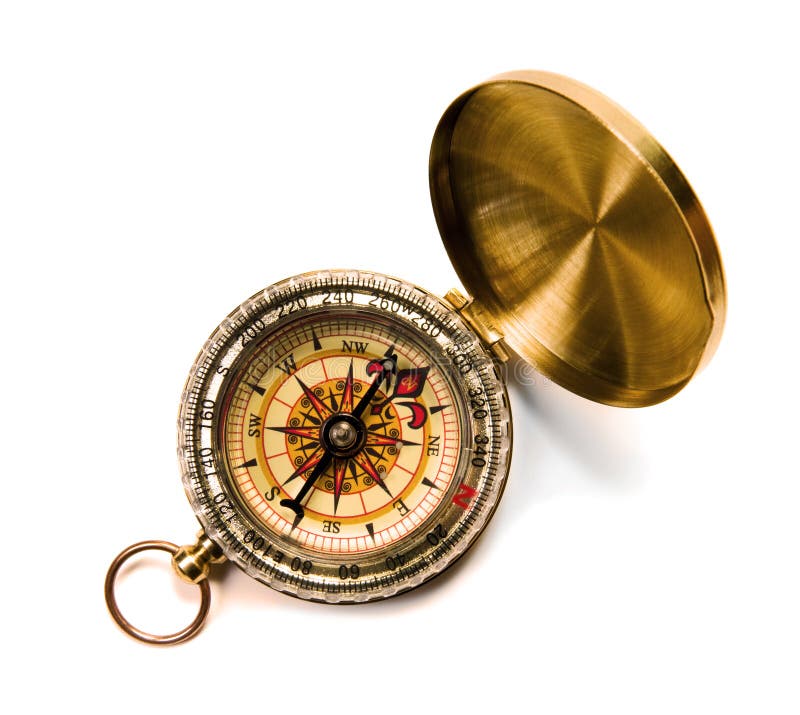Compás Antiguo Sobre Mapa Viejo Del Siglo XIX Foto de archivo - Imagen ...