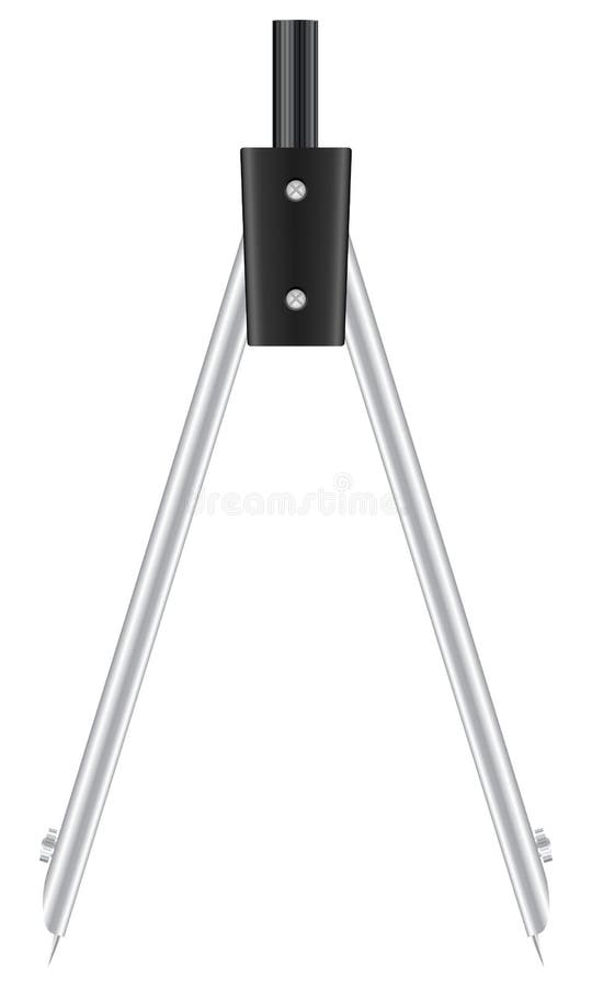 Compás de dibujo ilustración del vector. Ilustración de gris - 30629549