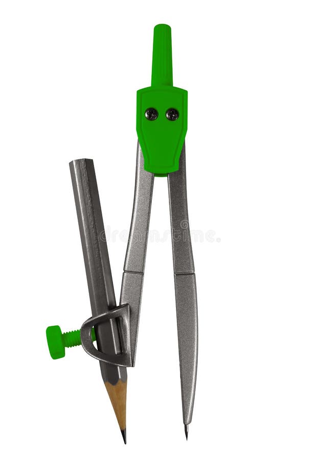 Compás De Dibujo Aislado - Verde Foto de archivo - Imagen de verde ...