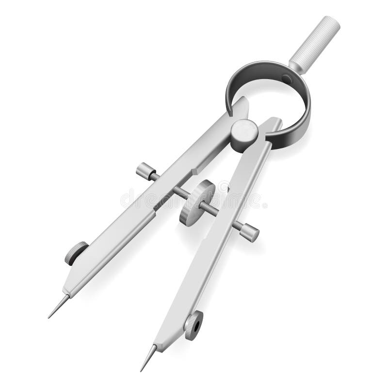 Compás De Dibujo Realista Del Vector Ilustración del Vector ...
