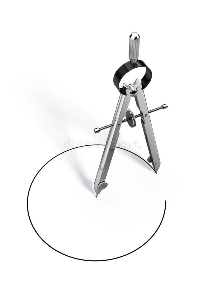 Dibujo de un compás ilustración del vector. Ilustración de instrumento ...