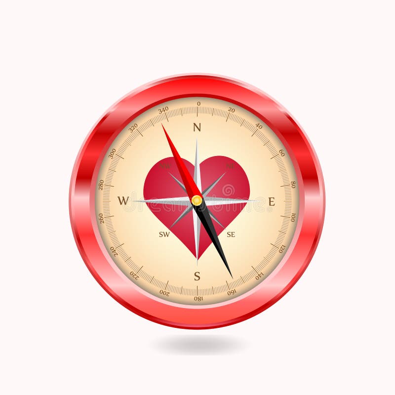 Compás del amor stock de ilustración. Ilustración de afecto - 28740899