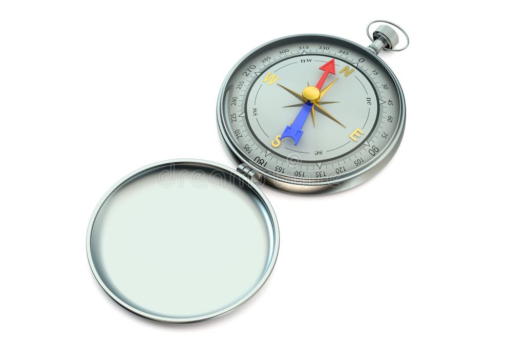 Compás magnético stock de ilustración. Ilustración de cardenal - 60121026
