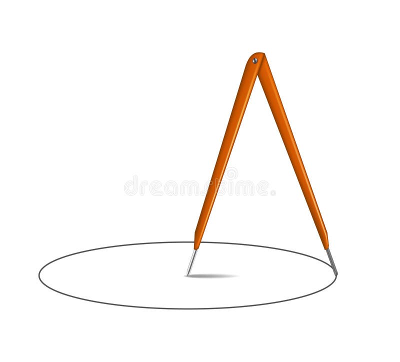 Icono del compás de dibujo stock de ilustración. Ilustración de ...