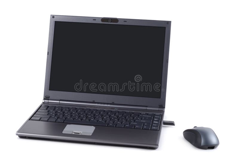 Dos Computadoras Portátiles Abiertas Foto de archivo - Imagen de ...