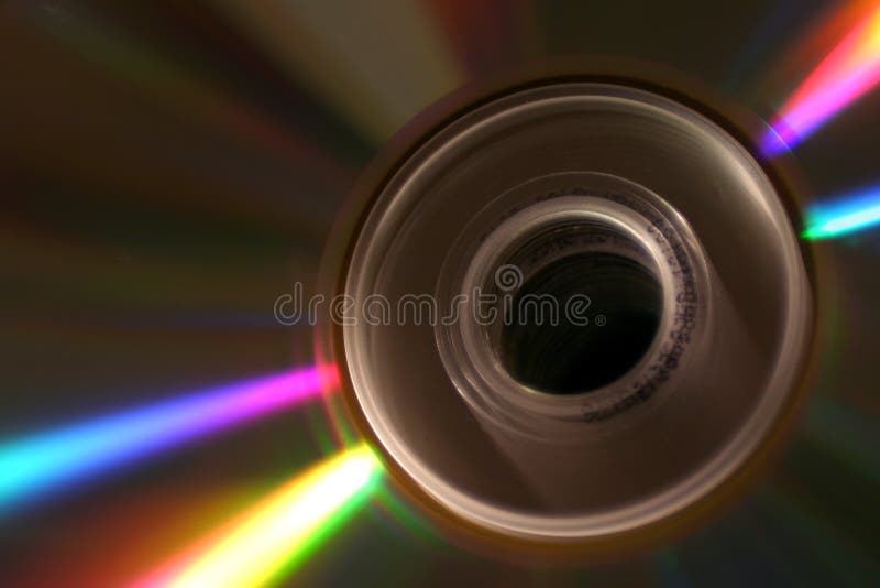 Macro of a Compact Disc Surface, with Light Diffraction Pattern Stock ...