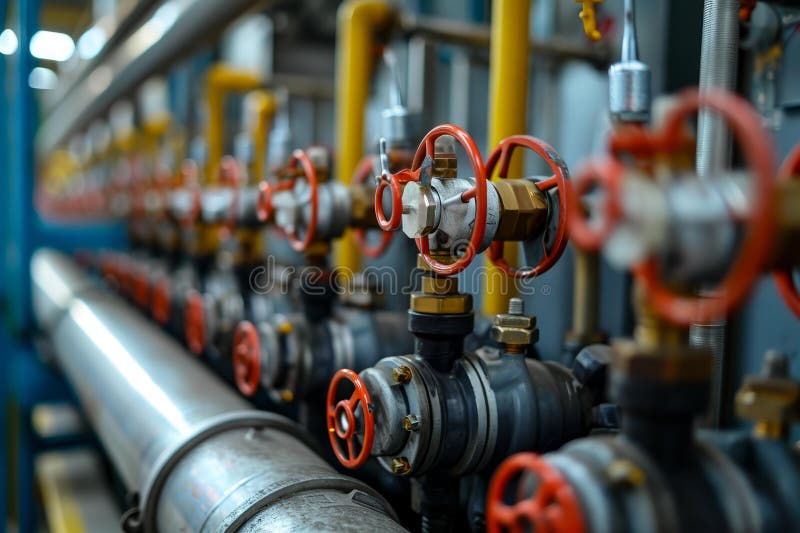 Compact Air Compressor Regulator Valves. Generate Ai Stock Photo ...