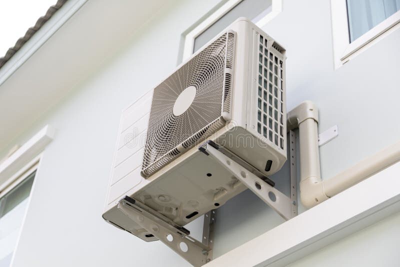 The Compact Air Compressor Unit. Stock Image - Image of house, cool ...