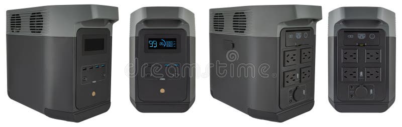 Compact Battery Power Station with High Capacity and Safety Stock Photo ...