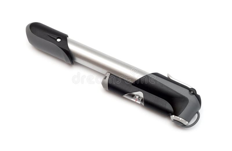 Compact Bicycle Pump with Pressure Gauge (manometer) Stock Image ...