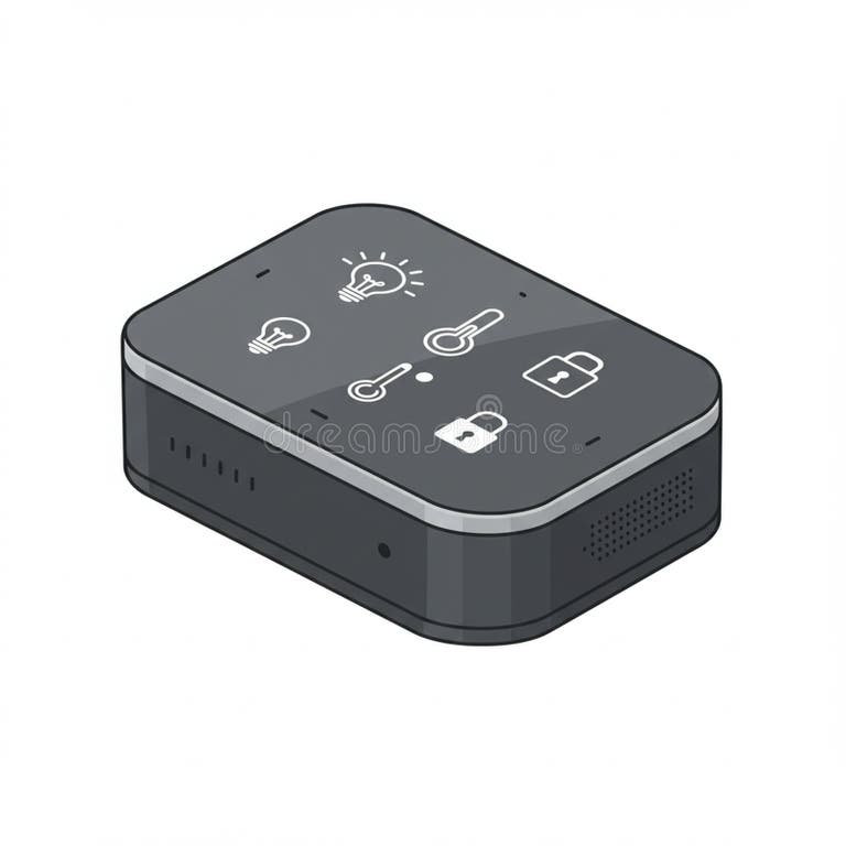 A Compact, Black Rectangular Device, Featuring a Sleek Design with ...