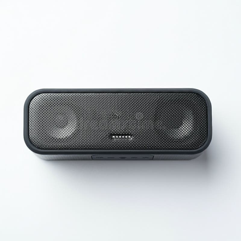 A Compact, Black Rectangular Portable Speaker with Rounded Edges. the ...
