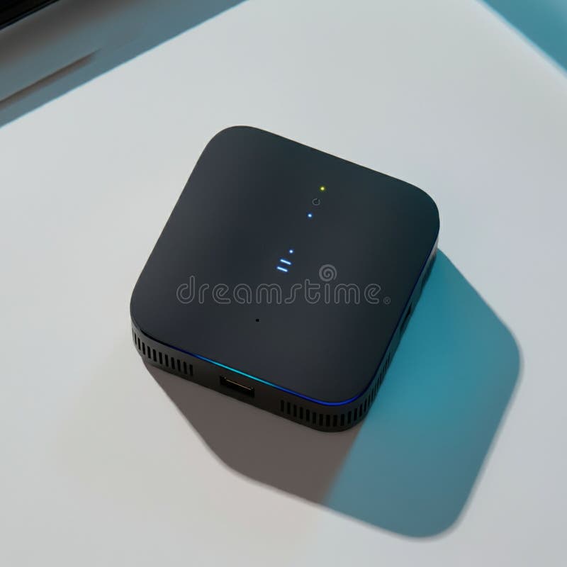 A Compact, Black, Square-shaped Electronic Device with Rounded Edges ...