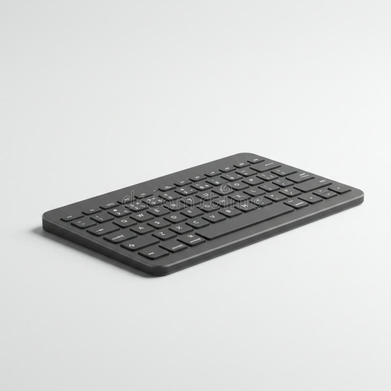 A Compact Black Wireless Keyboard with a Slim Profile is Displayed ...