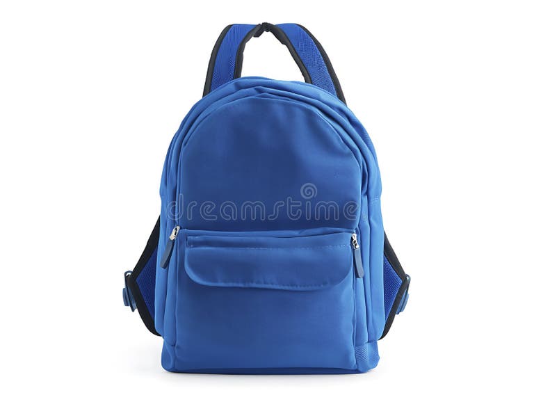 Compact Blue Backpack for School Essentials and More Stock Photo ...